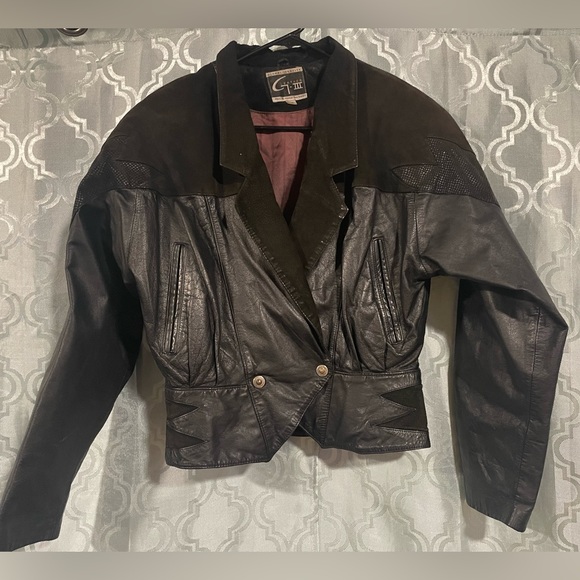 vintage global identity | Jackets & Coats | Vintage Black Leather ...